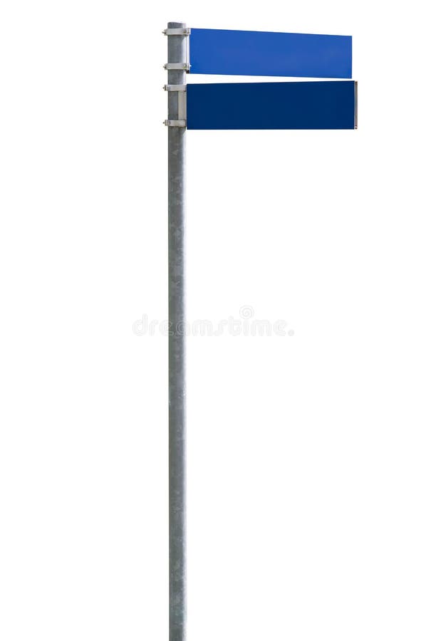 Blue blank street sign stock image. Image of path, copy - 21374661