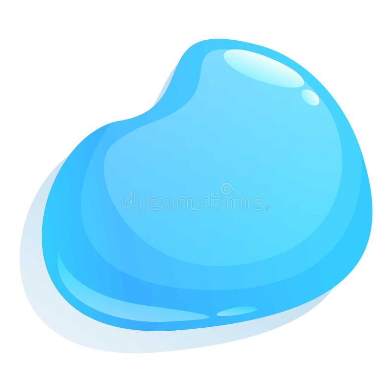 Blue Blob of Water, Liquid or Gel is Flowing Down Stock Illustration ...