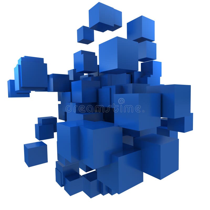 Blue blocs stock illustration. Illustration of blue, shape - 11677869