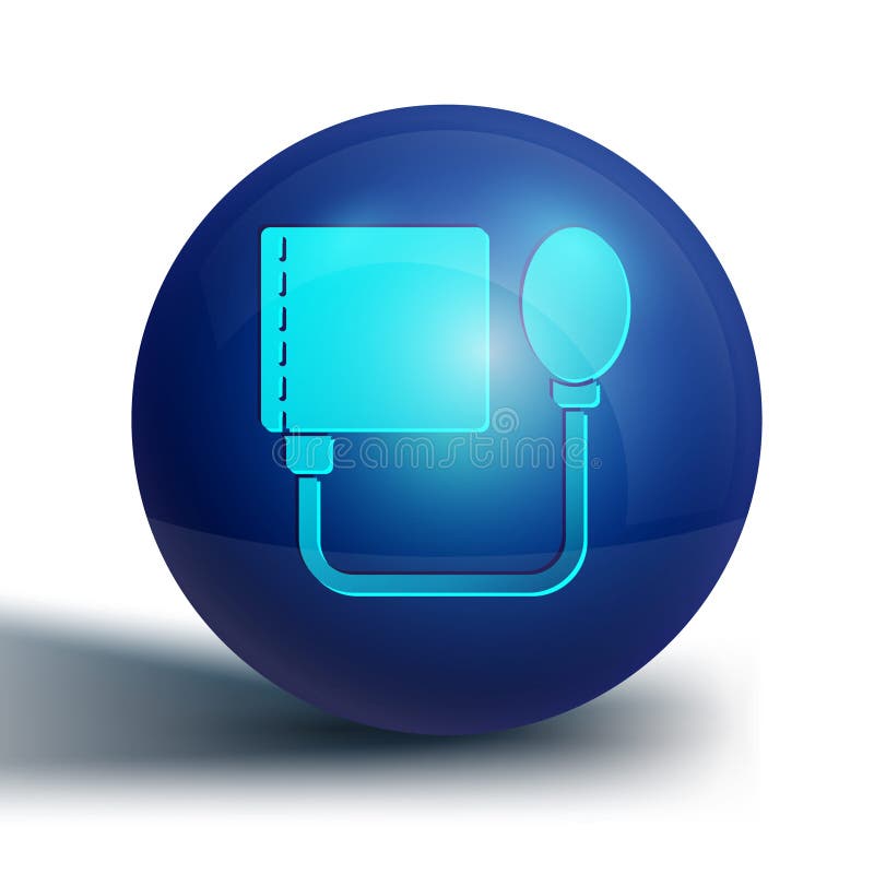 Blue Blood Pressure Icon Isolated on White Background. Blue Circle ...