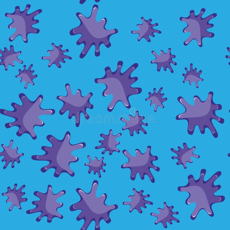 Blue Blot Cartoon Seamless Pattern 615 Stock Vector - Illustration of ...