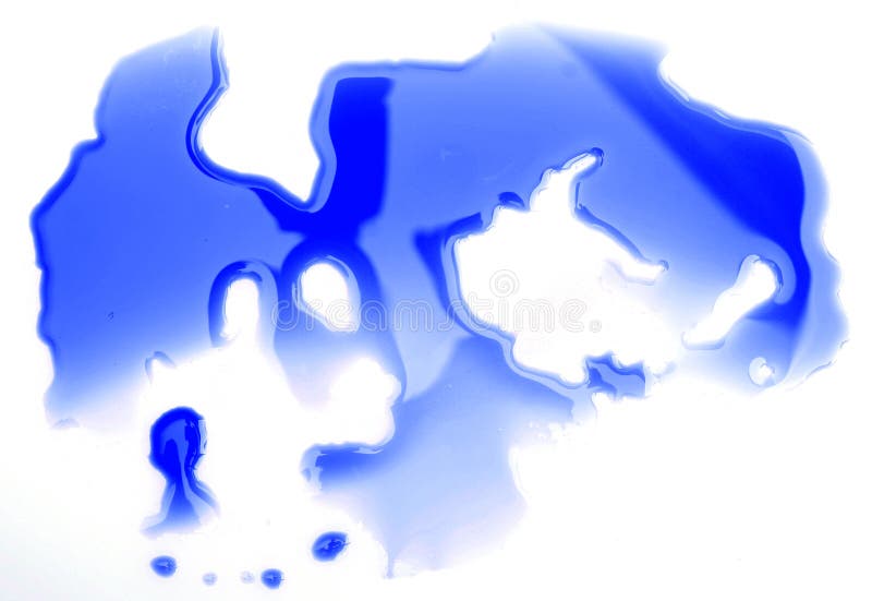 Blue blot of India ink stock photo. Image of shiny, flooding - 6474316