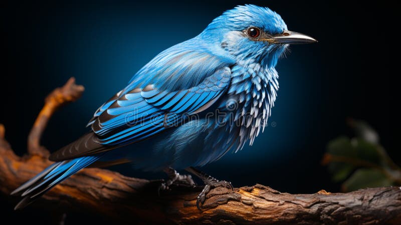 Blue bluebird. Side view stock illustration. Illustration of avian ...