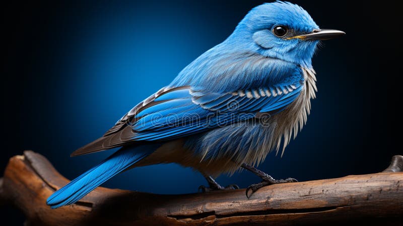 Blue bluebird. Side view stock illustration. Illustration of small - 299958974