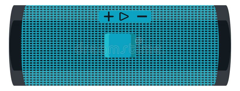 Blue Bluetooth Speaker, Icon Stock Vector - Illustration of technology ...