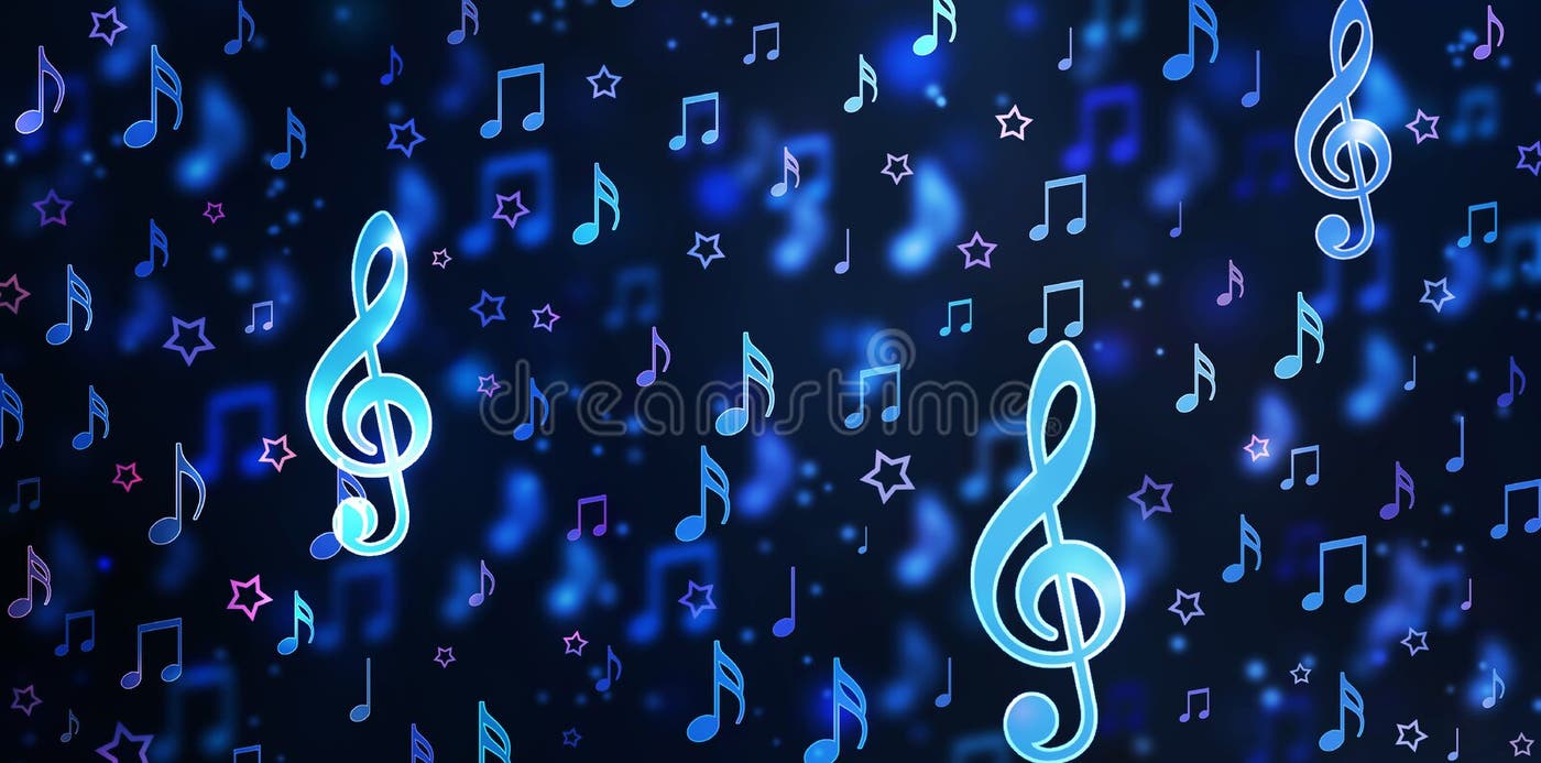 Musical Notes Glow Background Stock Illustrations – 1,341 Musical Notes ...