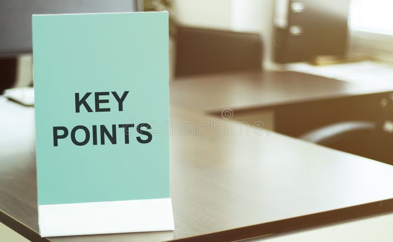 Points On The Office Desktop With A Computer And Documents Stock Image ...