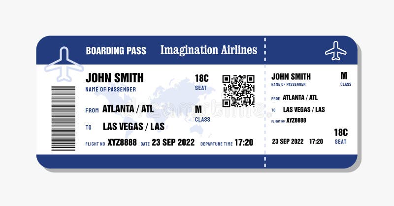 United Airline Ticket Template