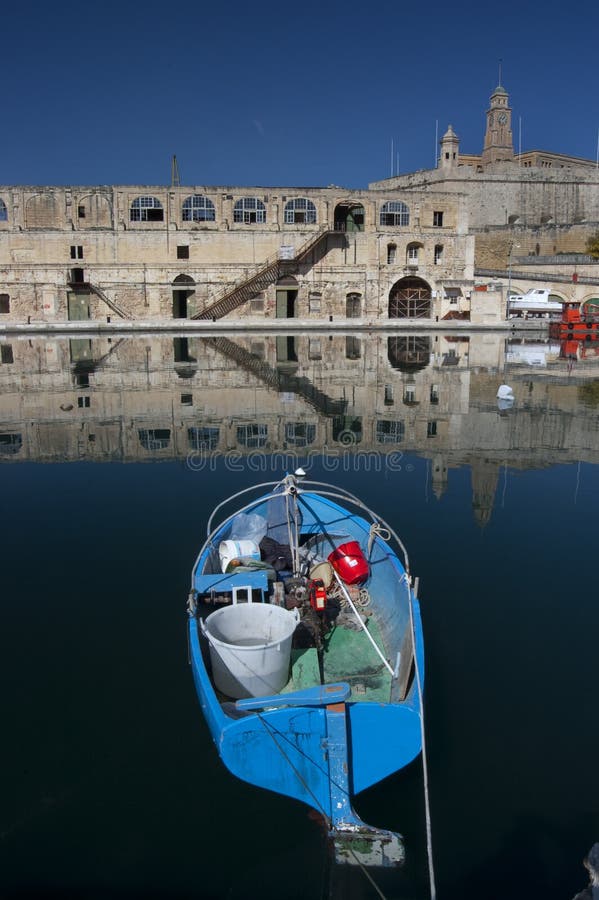 Blue boat stock image. Image of skies, boats, reflections - 11709381