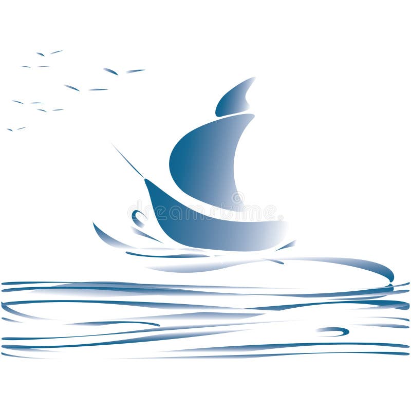 Boat logo stock vector. Illustration of ocean, illustrations - 38457330