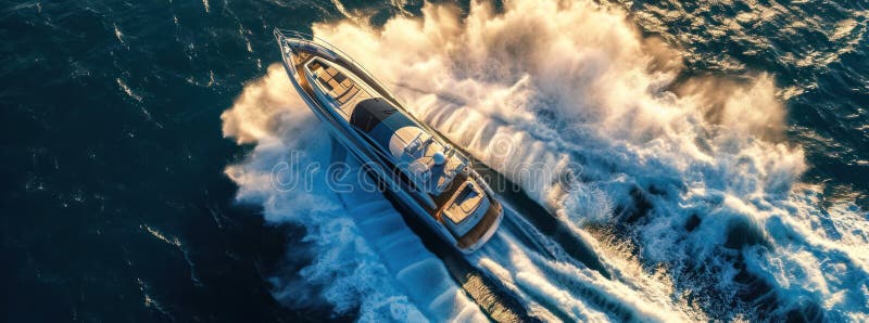 A Blue Boat is Flying Across the Ocean Stock Image - Image of sailing ...