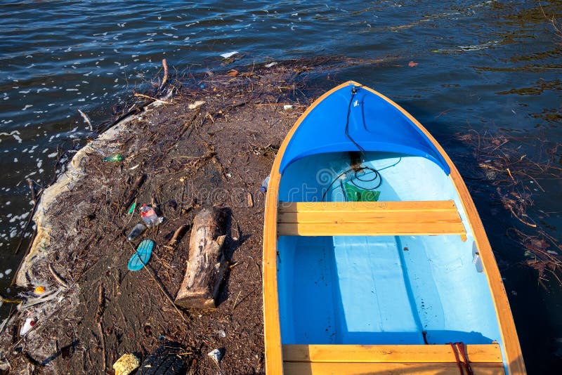 Blue boat stock photo. Image of water, boat, outdoors - 142582724