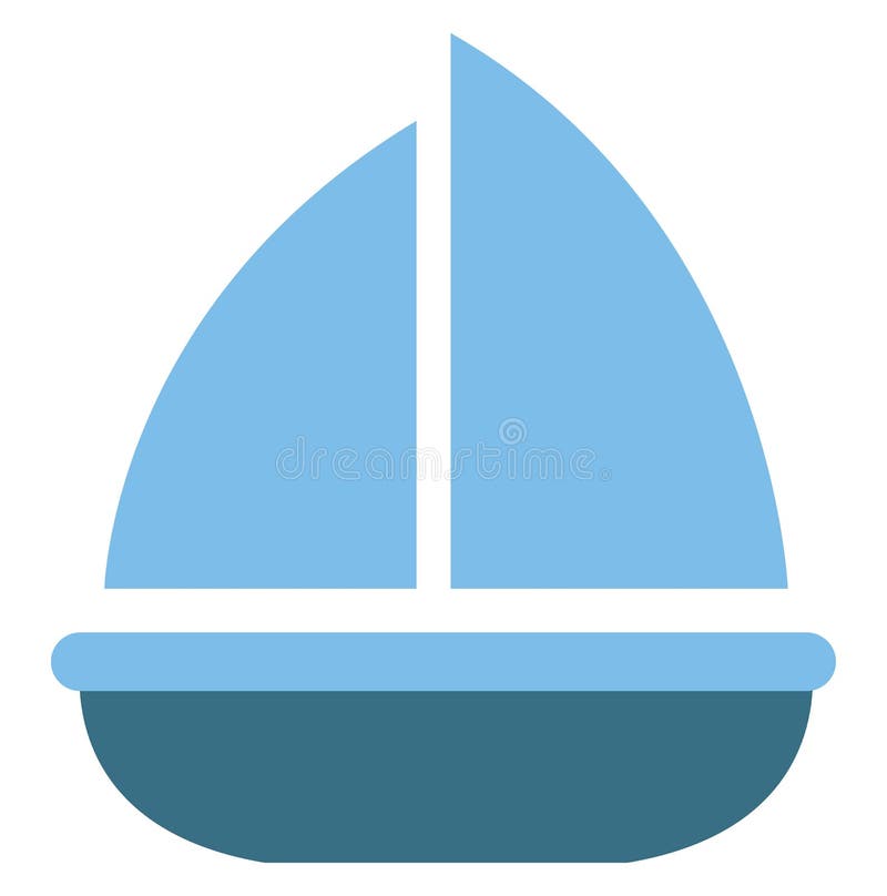 Big blue boat, icon stock vector. Illustration of voyage - 259784602