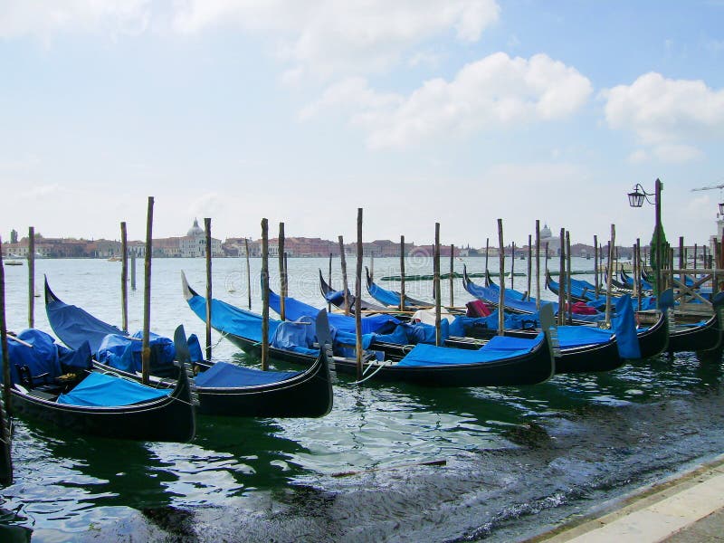 Blue boat in Venice stock image. Image of boats, venice - 58252373