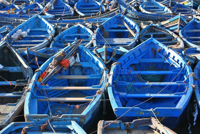 Blue boats stock photo. Image of colored, moored, transport - 7790760