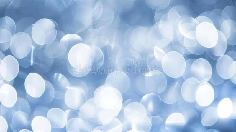 Blue Bokeh Lights Abstract Background, Festive Glow, Soft Focus Texture ...