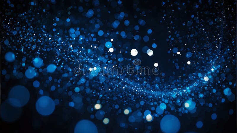 Blue Bokeh Lights Against a Dark Background, Creating a Dreamy and ...