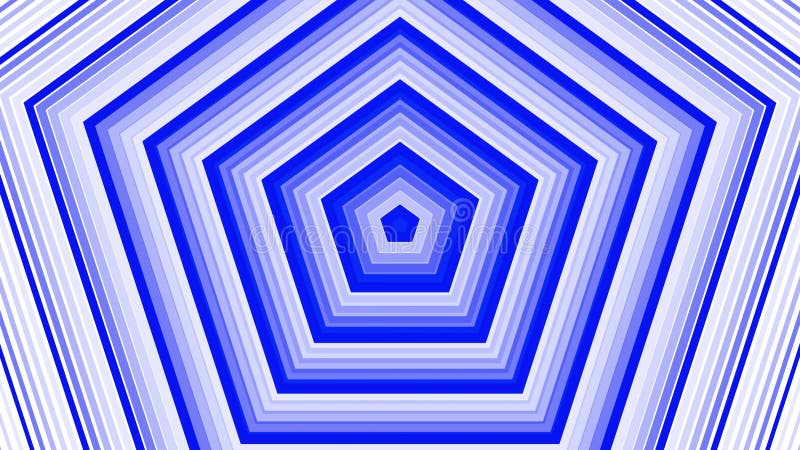 Blue Bold Pentagon Star Simple Flat Geometric on White Background Loop ...