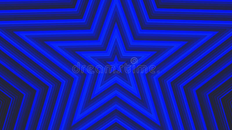 Blue Bold Pentagonal Star Simple Flat Geometric on Dark Grey Black ...