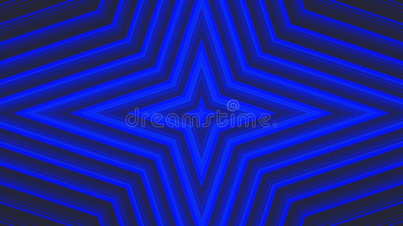 Blue Bold Quadrangular Star Simple Flat Geometric on Dark Grey Black ...
