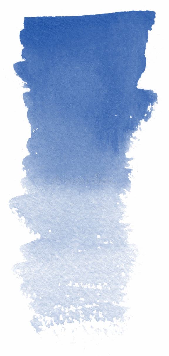 Blue Bold and Runny Brush Stroke Stock Illustration - Illustration of ...