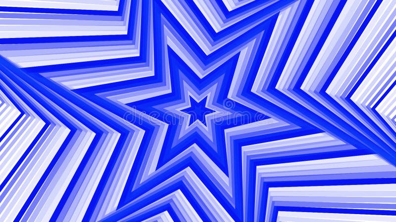 Blue Bold Spin Hexagonal Star Simple Flat Geometric on White Background ...