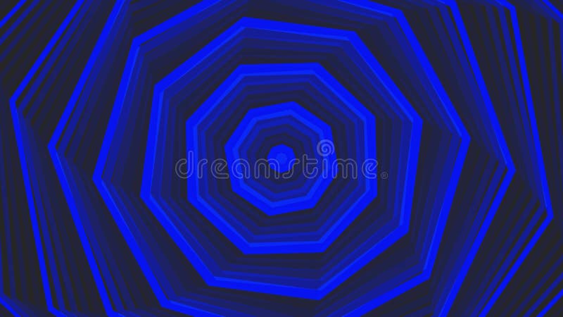 Blue Octagon Star Simple Flat Geometric on White Background Loop ...