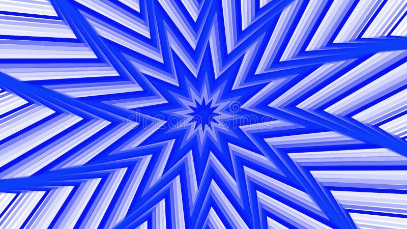 Blue Bold Spin Octagonal Star Simple Flat Geometric on White Background ...