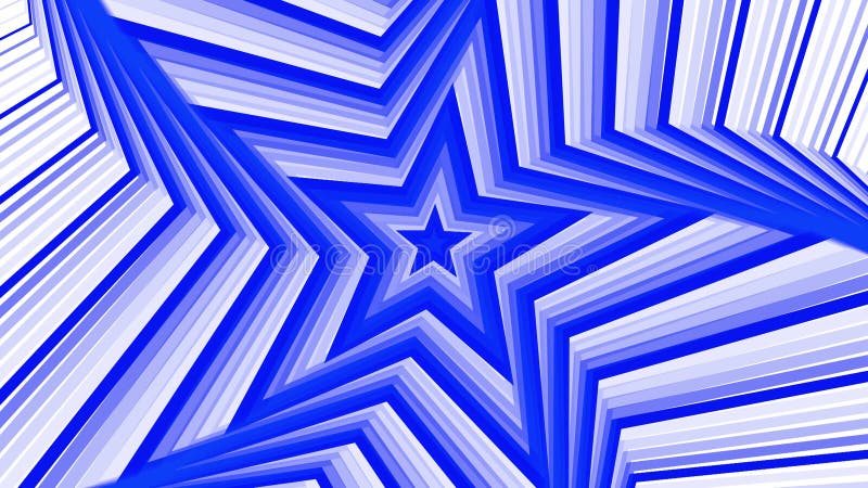 Blue Bold Spin Pentagonal Star Simple Flat Geometric on White ...
