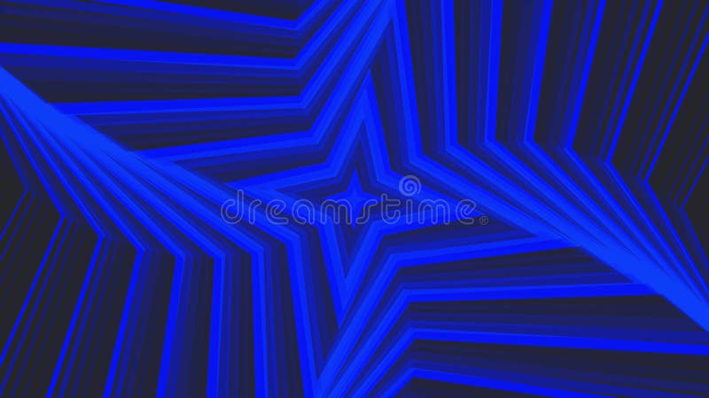 Blue Bold Spin Quadrangular Star Simple Flat Geometric on Dark Grey ...
