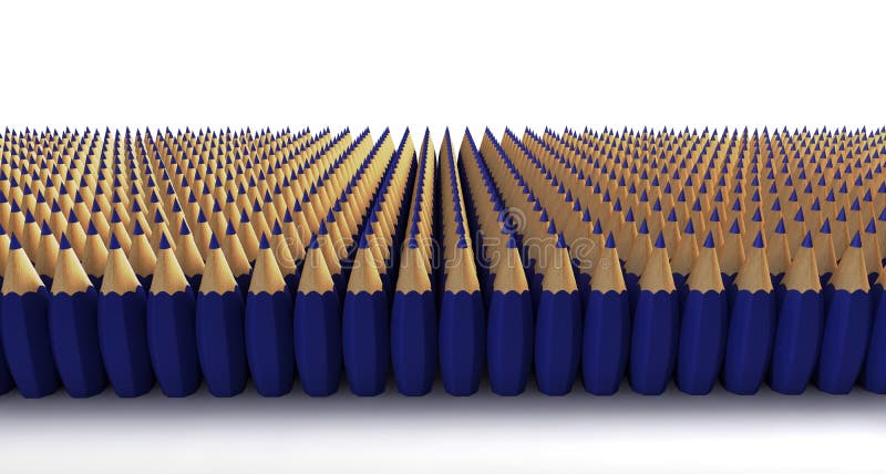 Blue bomb pencils stock illustration. Illustration of lead - 28436438
