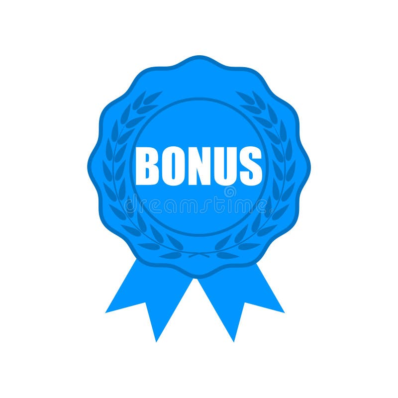 Blue Bonus Icon, Logo, Button Stock Vector - Illustration of ...