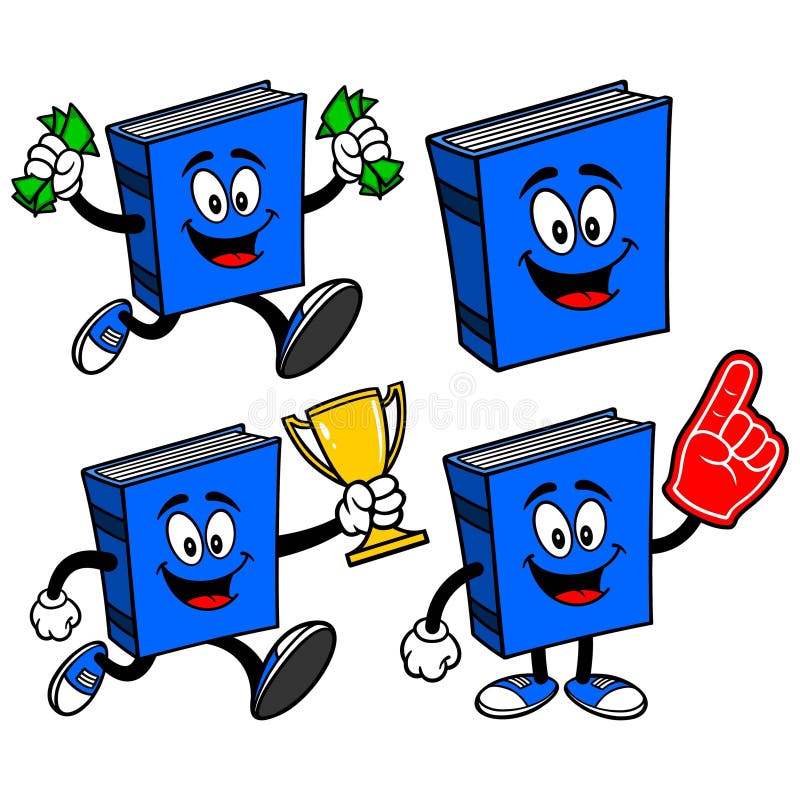 Blue Book Running stock vector. Illustration of cartoon - 53668501