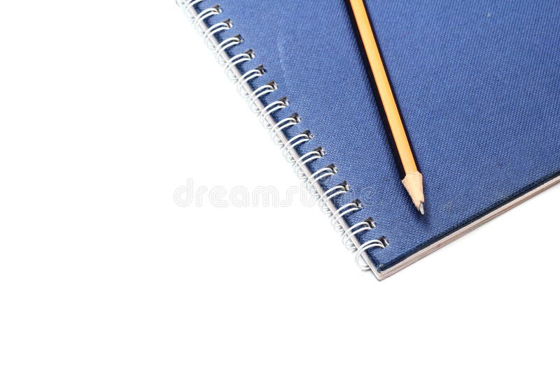 Blue book diary and pencil stock image. Image of learning - 37442225
