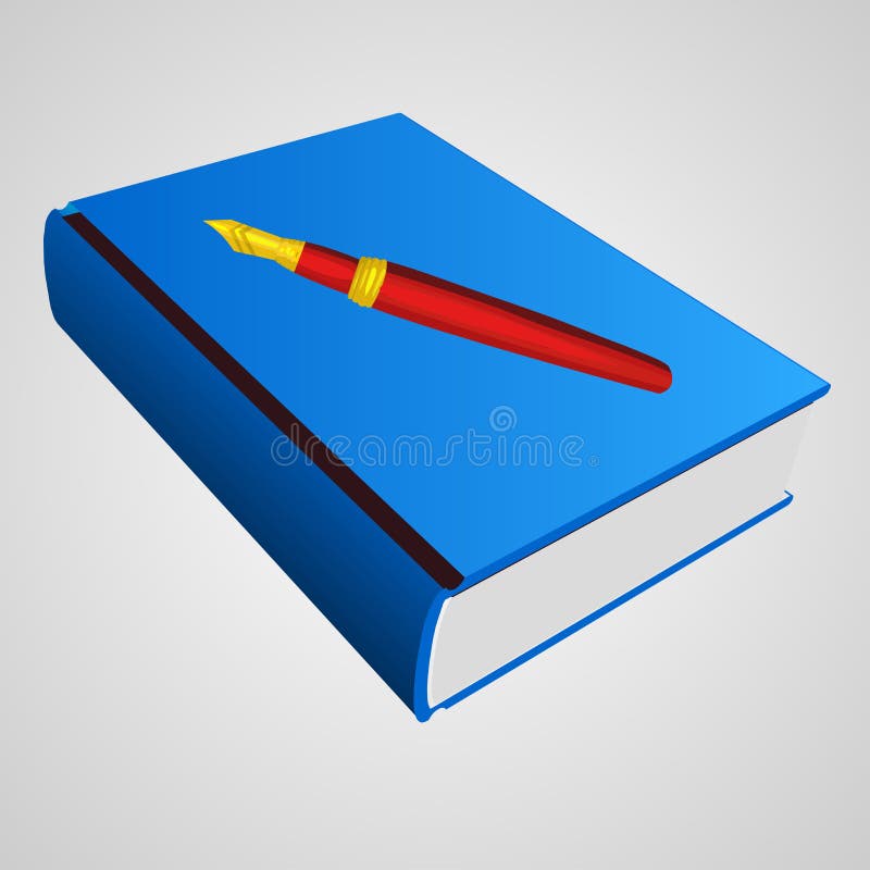 Blue Book Isolated Illustration Stock Vector - Illustration of paper ...