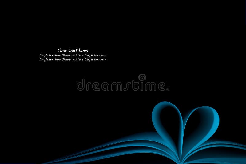 Blue Book And Shape Heart stock image. Image of dating - 17022883