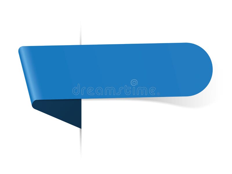 Blue Bookmark Banner for Any Text on Transparent Background Stock ...