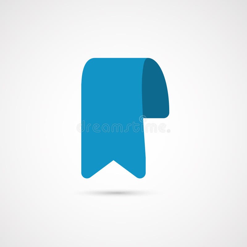 Blue Bookmark Icon. Vector Illustration Stock Vector - Illustration of ...