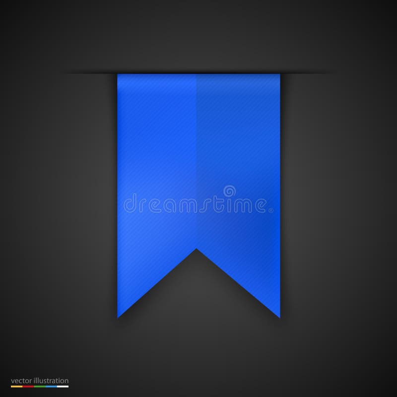 Blue Bookmarks, Ribbon, Banner 3d Vector Mockup Stock Vector ...