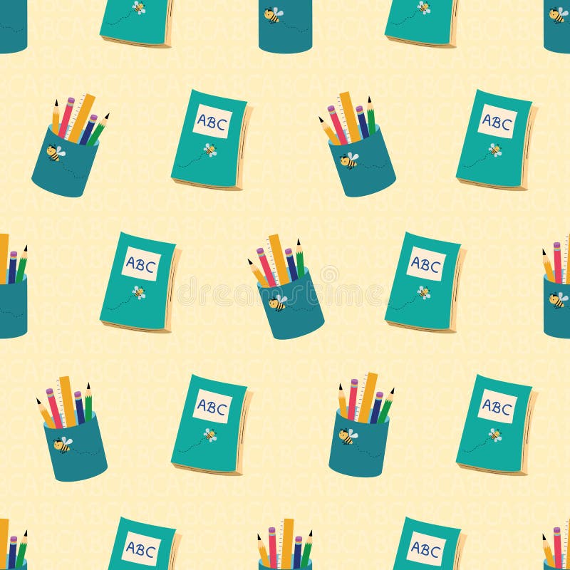 Kids School Theme Pattern Stock Illustrations – 511 Kids School Theme ...