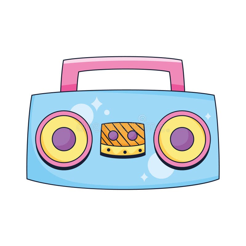 Analog Boom Box Symbol Vintage Stereo Design Stock Vector ...