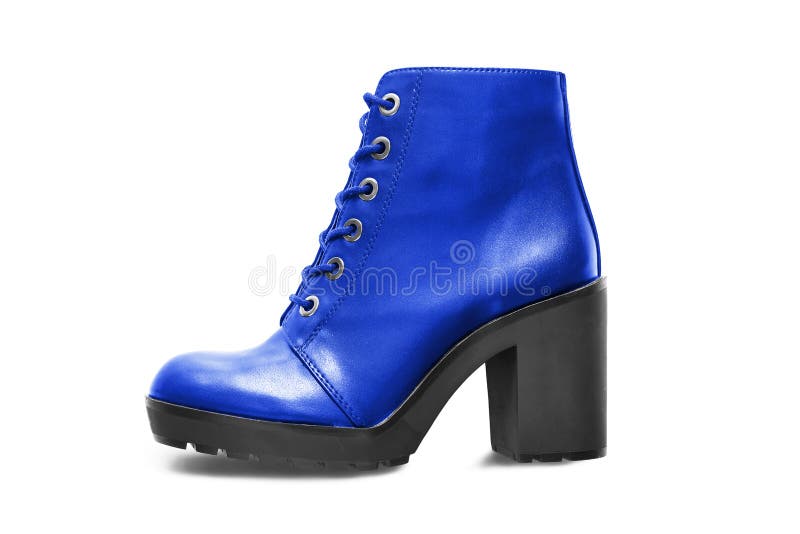 Blue boot isolated stock image. Image of white, wardrobe - 166766481