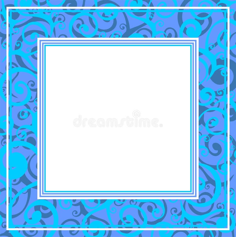 Blue border stock illustration. Illustration of pattern - 45729617