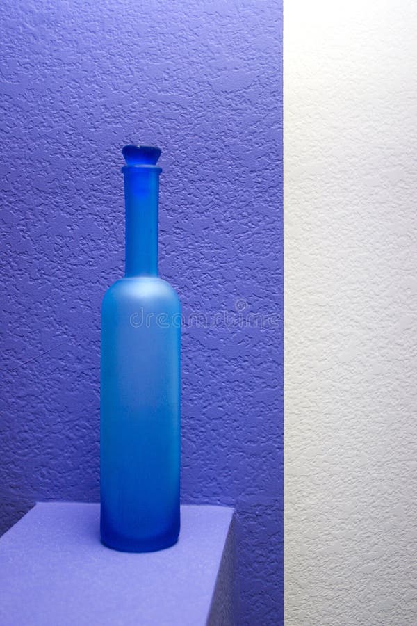 Blue bottle stock image. Image of home, tranquil, tall - 1026727