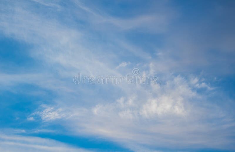 Blue Boundless Sky with the Fluffy Clouds Stock Photo - Image of front ...
