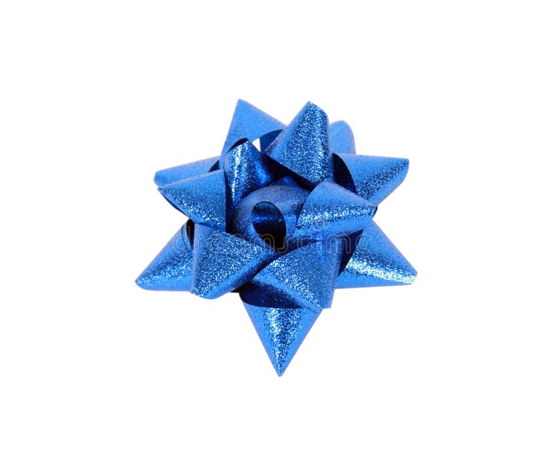 Christmas Star Decoration and Ribbon Stock Image - Image of cold, blue ...