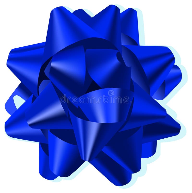 Blue Bow stock vector. Illustration of sheen, shiny, design - 3063415