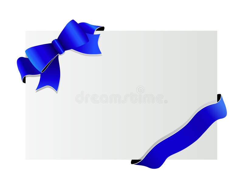 Blue Bow on the Corner. Vector Stock Vector - Illustration of paper ...