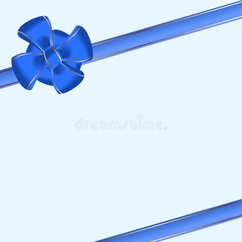Blue bow decoration stock vector. Illustration of symbol - 12579103