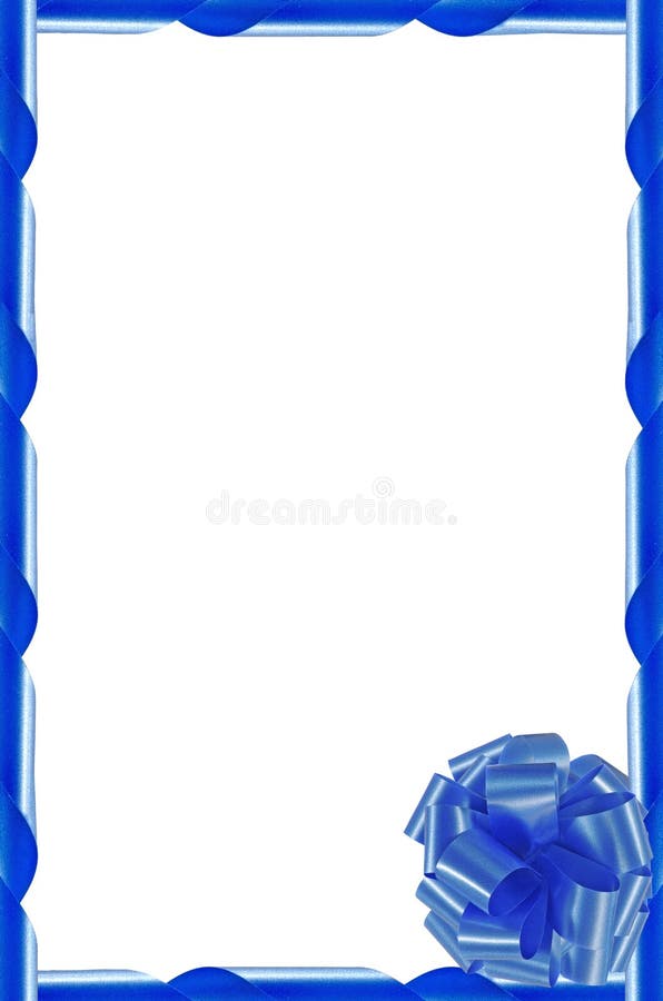 Blue bow in the frame stock photo. Image of fete, package - 28177256